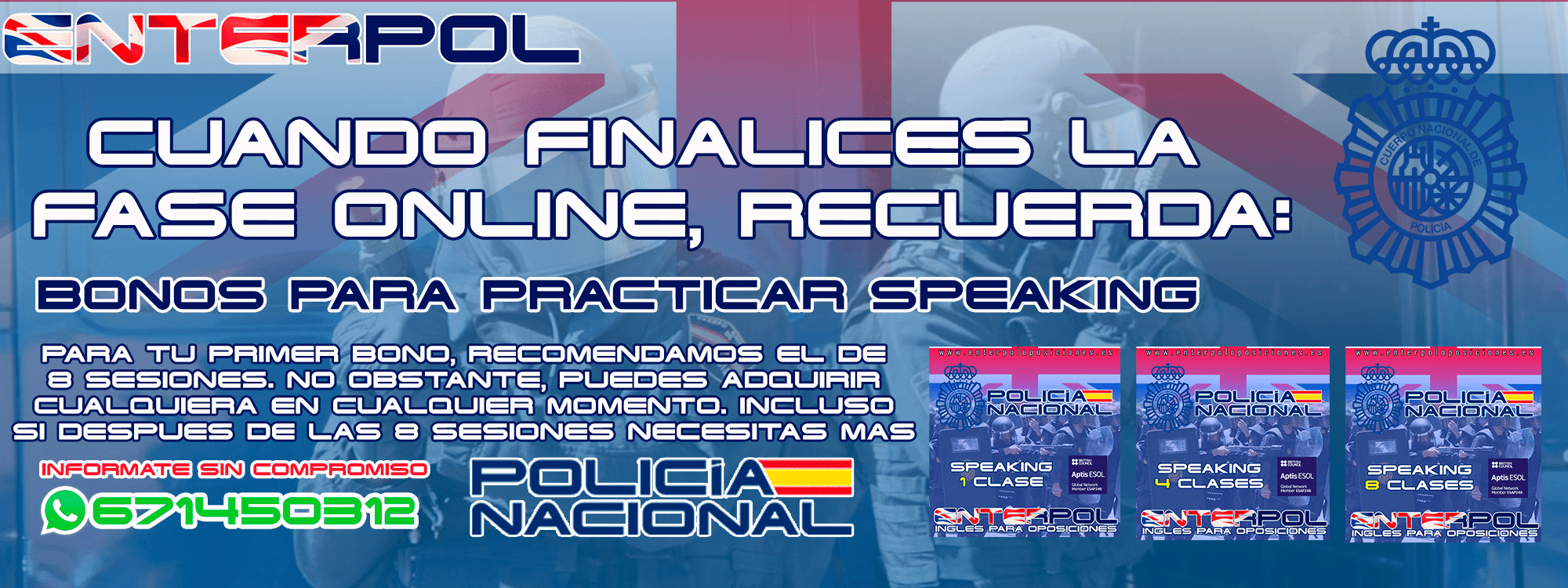 Aptis Speaking Sessions Bono 8 Clases - Enterpol Oposiciones